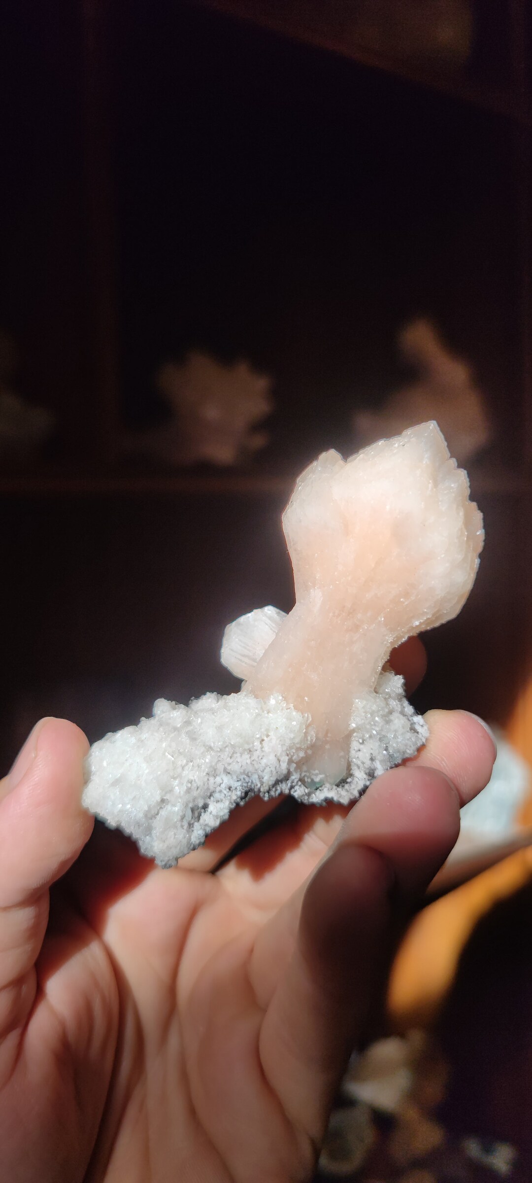 Peach Stylbite Cluster in Chalcedony Matrix - Etsy Australia