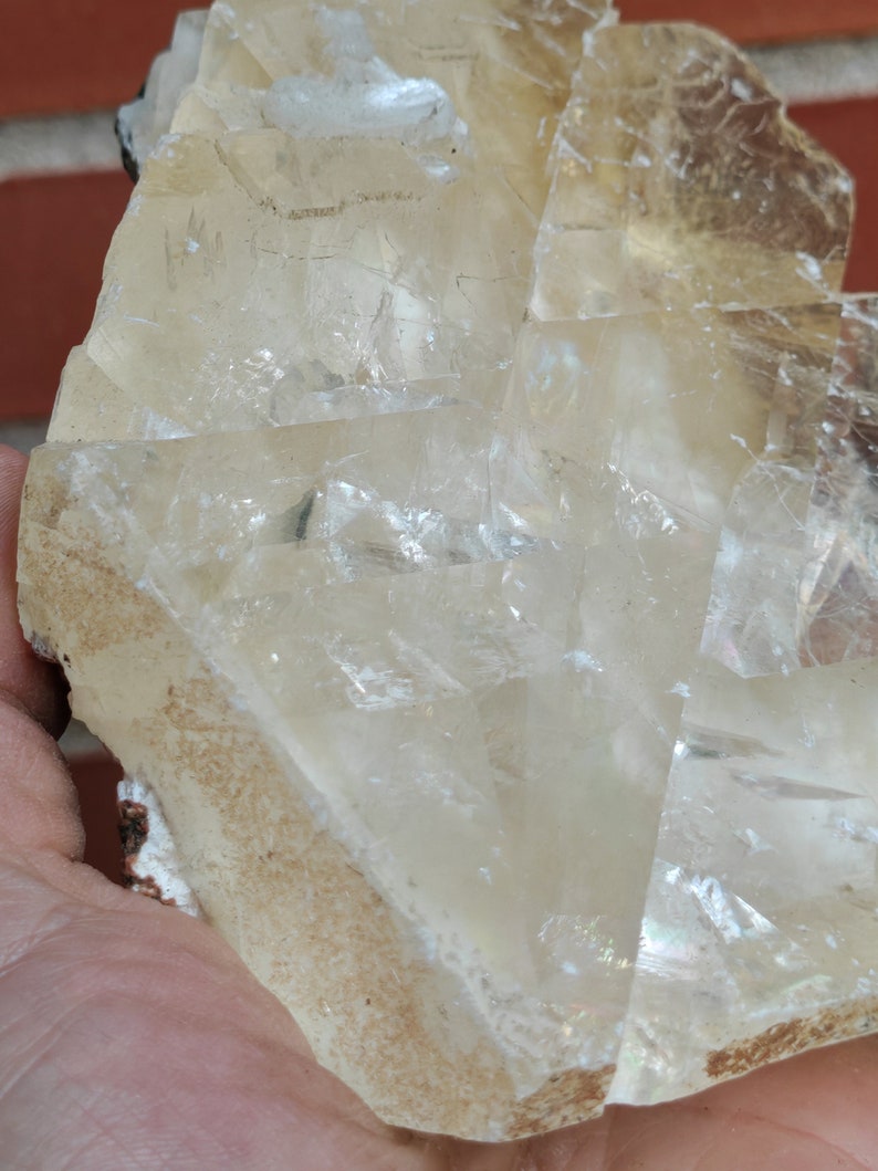 Perfect Honey Calcite Crystal on Matrix With Stilbite - Etsy