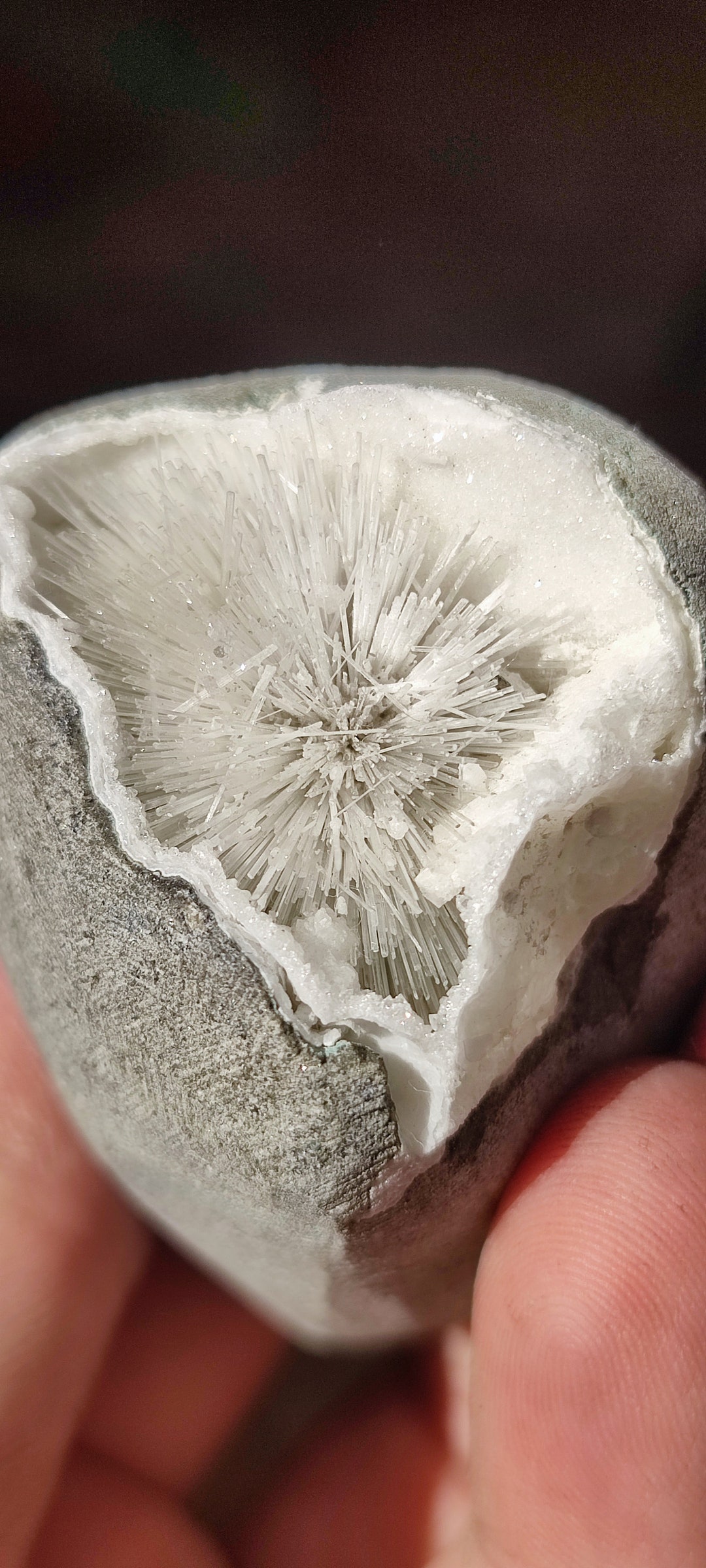 Inverted Scolecite Quartz Geode - Etsy