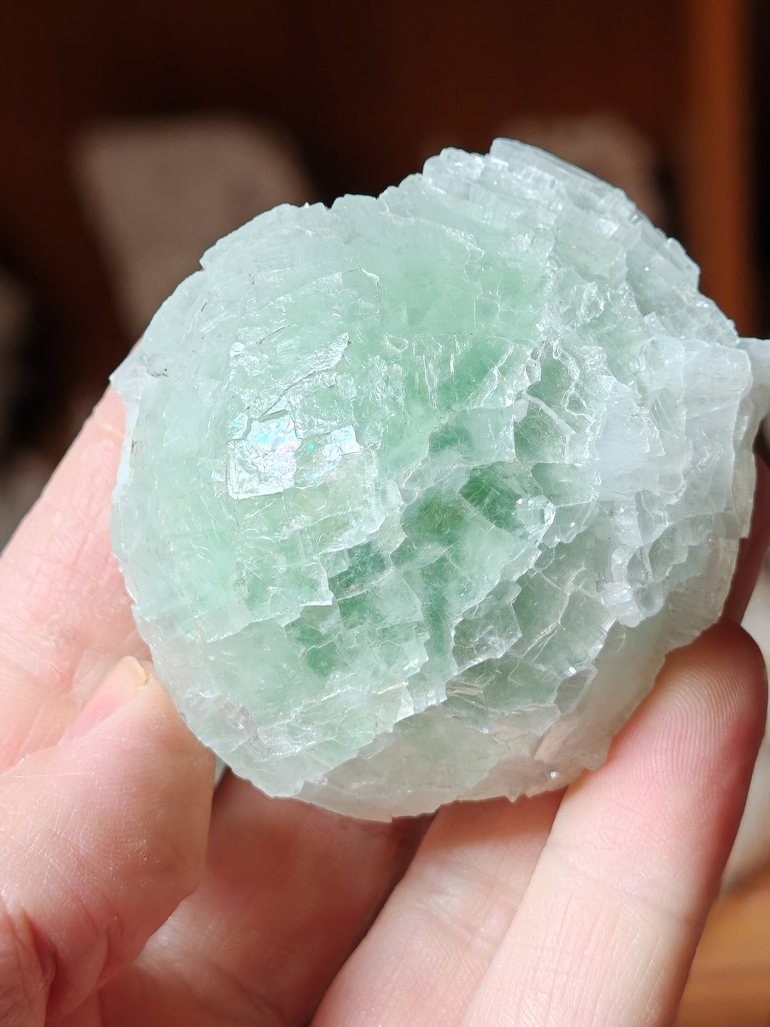 Green Apophyllite Disco Ball - Etsy