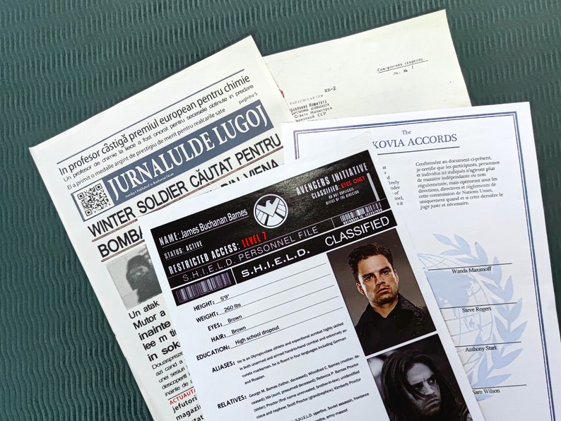 Winter Soldier File S.H.I.E.L.D. Bucky Barnes Secret Folder - Etsy