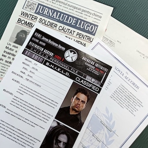 Winter Soldier File S.H.I.E.L.D. Bucky Barnes Secret Folder Paper Props ...