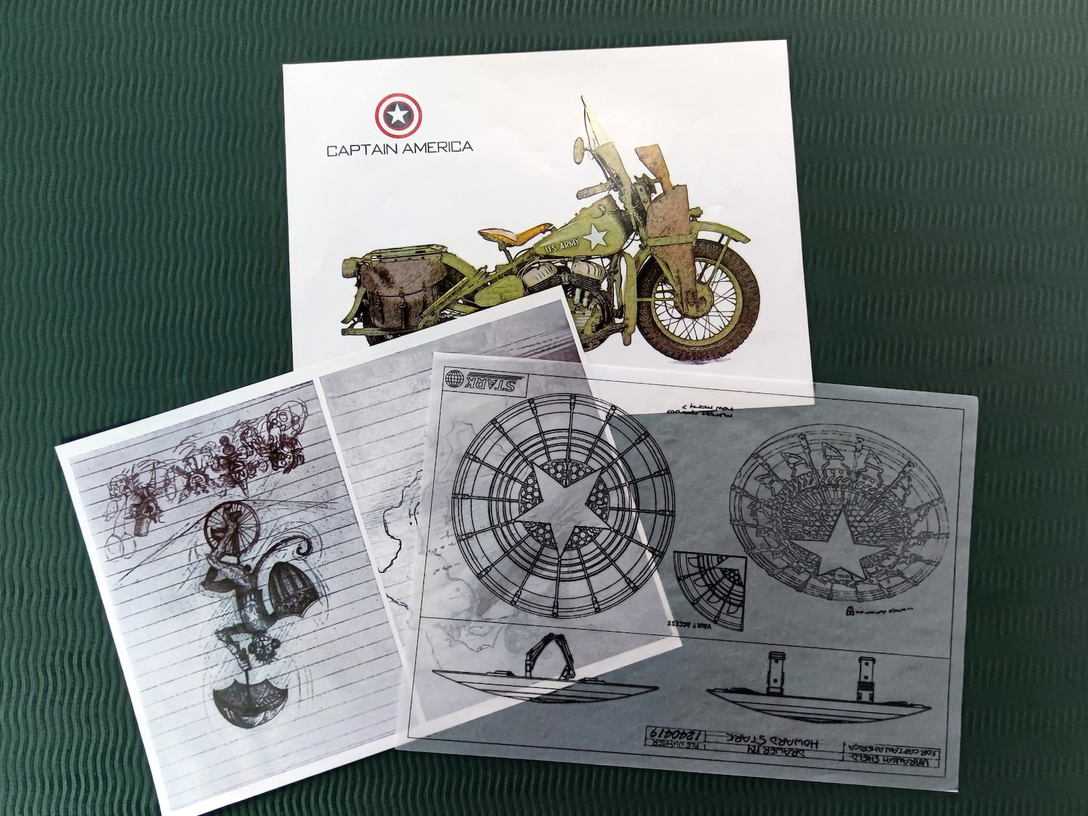 Captain America File S.H.I.E.L.D. Steve Rogers Secret Folder Paper ...