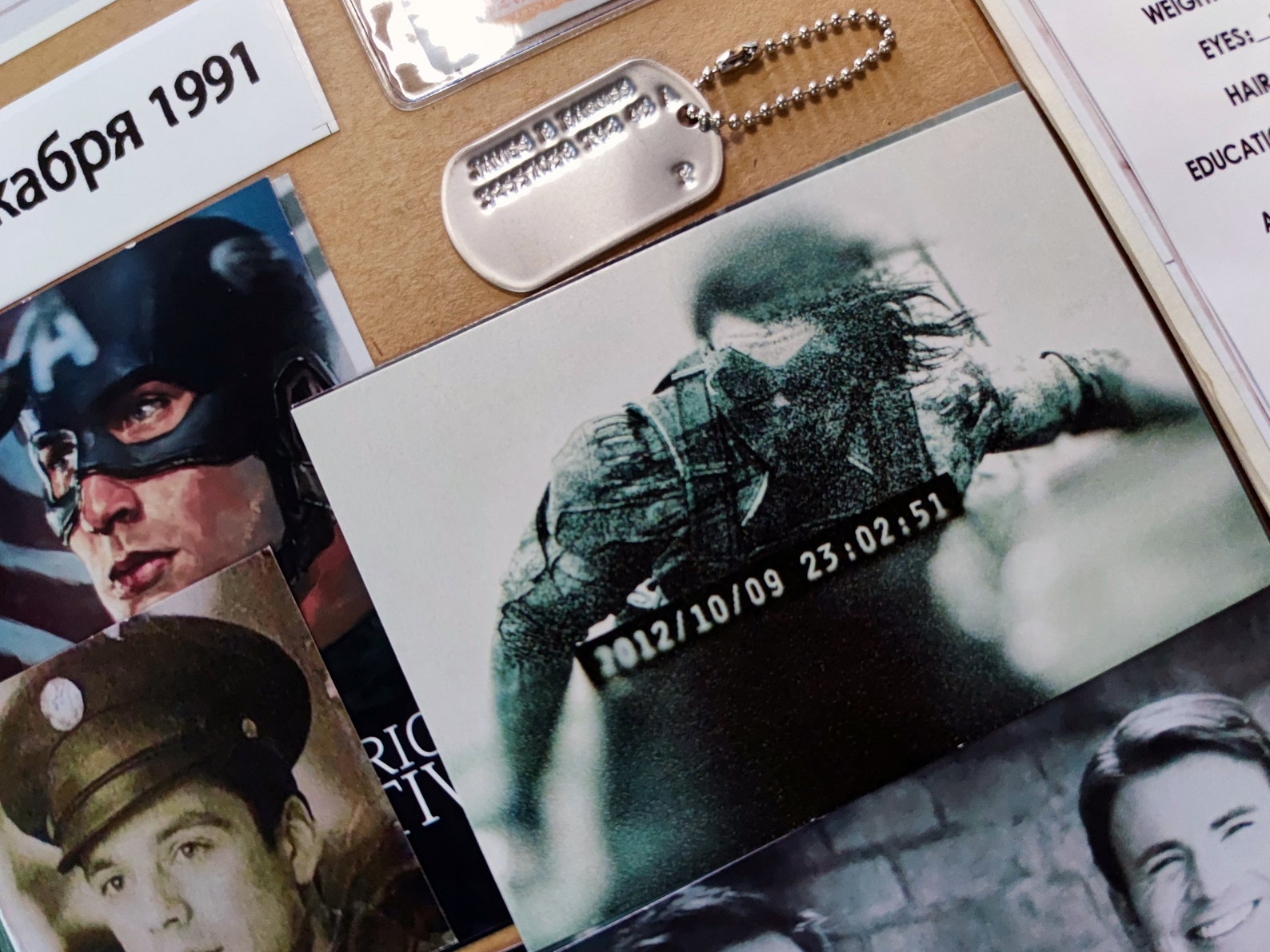 Winter Soldier File S.H.I.E.L.D. Bucky Barnes Secret Folder Paper Props ...