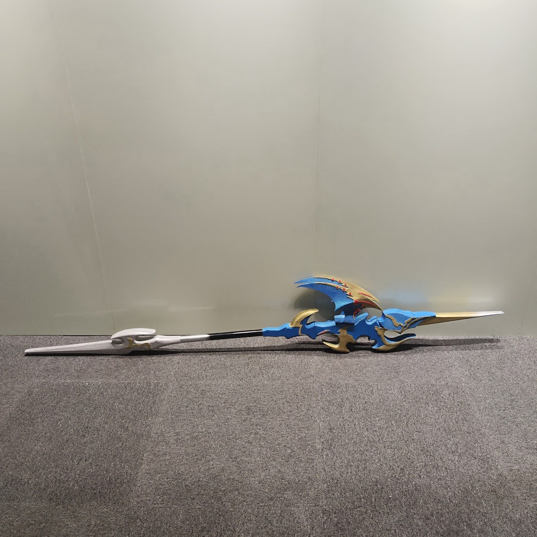 Final Fantasy XIV FF14 Dragon Knight Estinien Wyrmblood Spear Cosplay ...