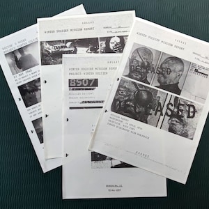 Winter Soldier File S.H.I.E.L.D. Bucky Barnes Secret Folder Paper Props ...