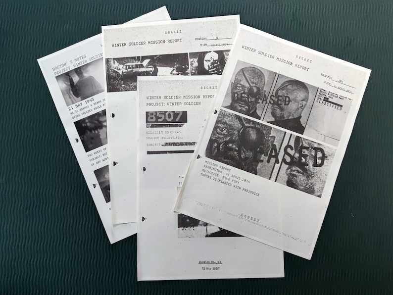 Winter Soldier File S.H.I.E.L.D. Bucky Barnes Secret Folder - Etsy