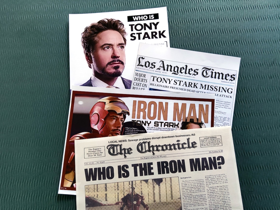 Iron Man File S.H.I.E.L.D. Tony Stark Secret Folder Paper Props - Etsy