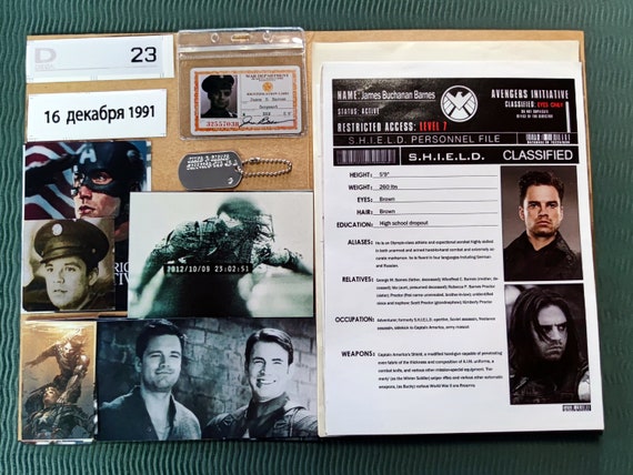 Winter Soldier File S.H.I.E.L.D. Bucky Barnes Secret Folder - Etsy
