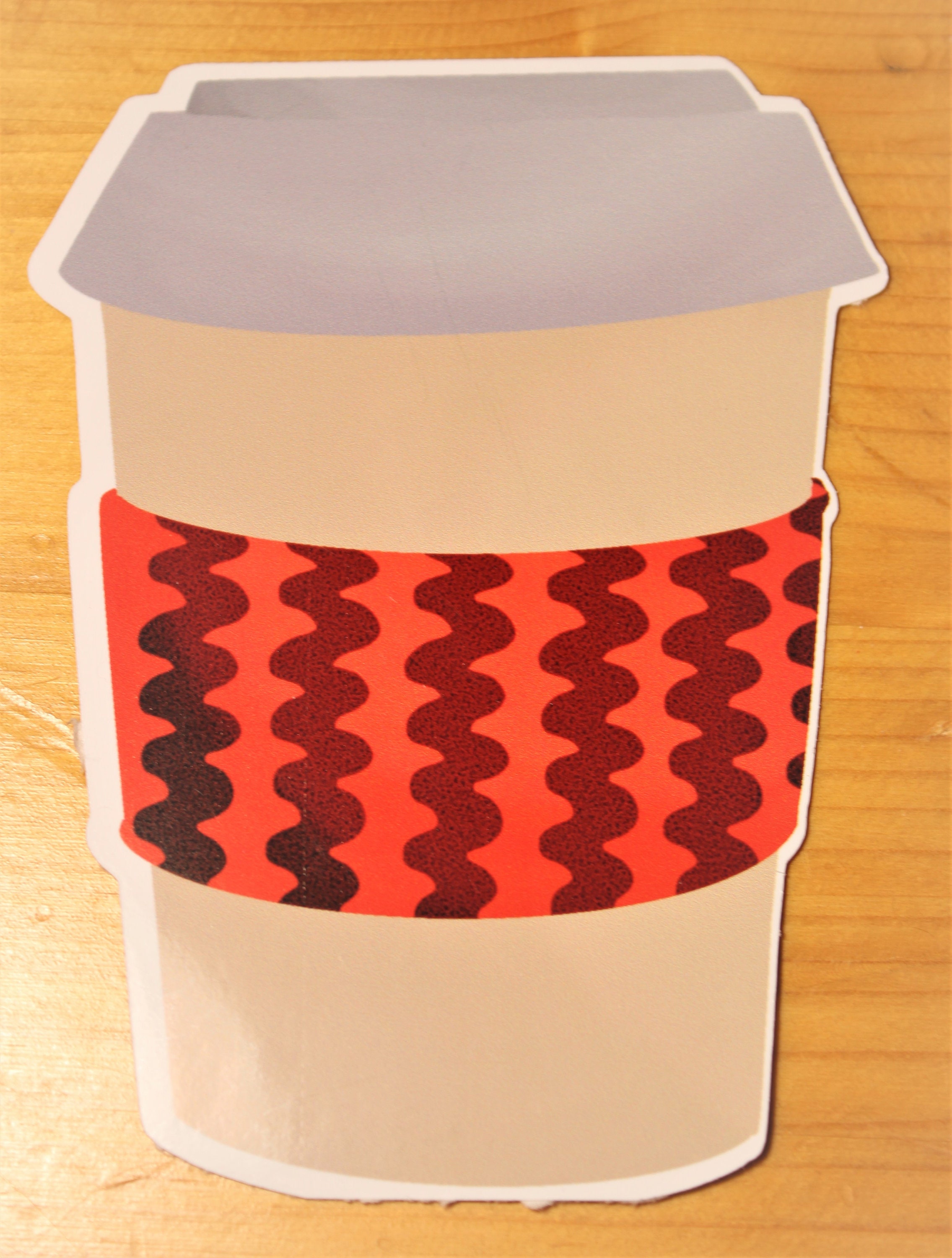 Coffee Cup Sticker Multiple Colors | Etsy