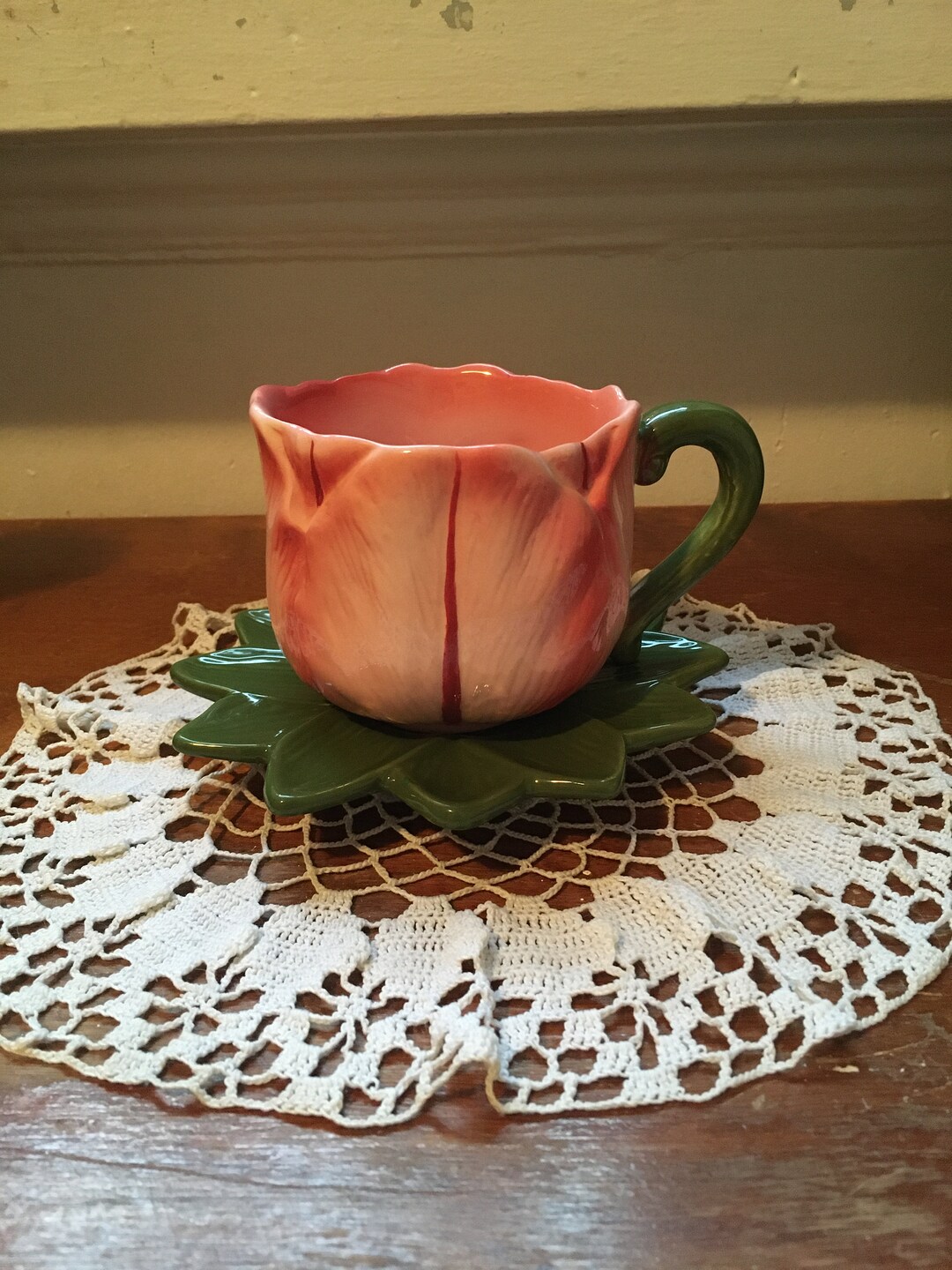 Birthday Flower Tulip Tea Cup and Saucer March Birthday With Box - Etsy