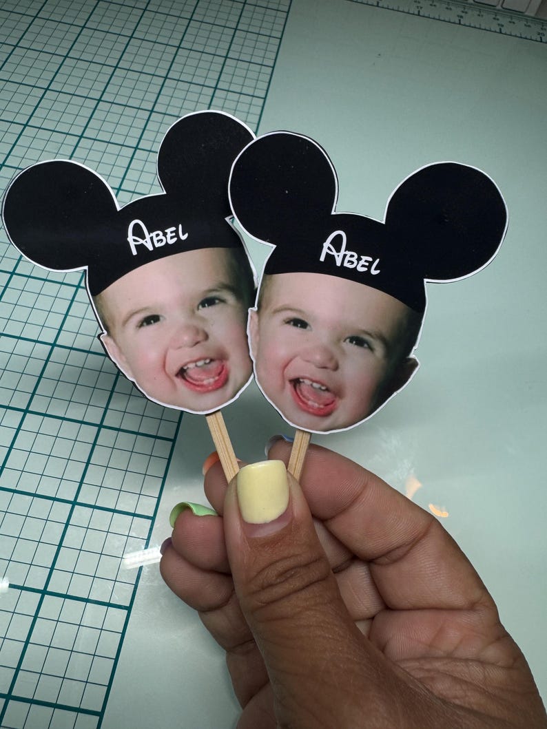 Mouse Ears Hat Birthday Party Cupcake Toppers Photo Mouse Clubhouse ...
