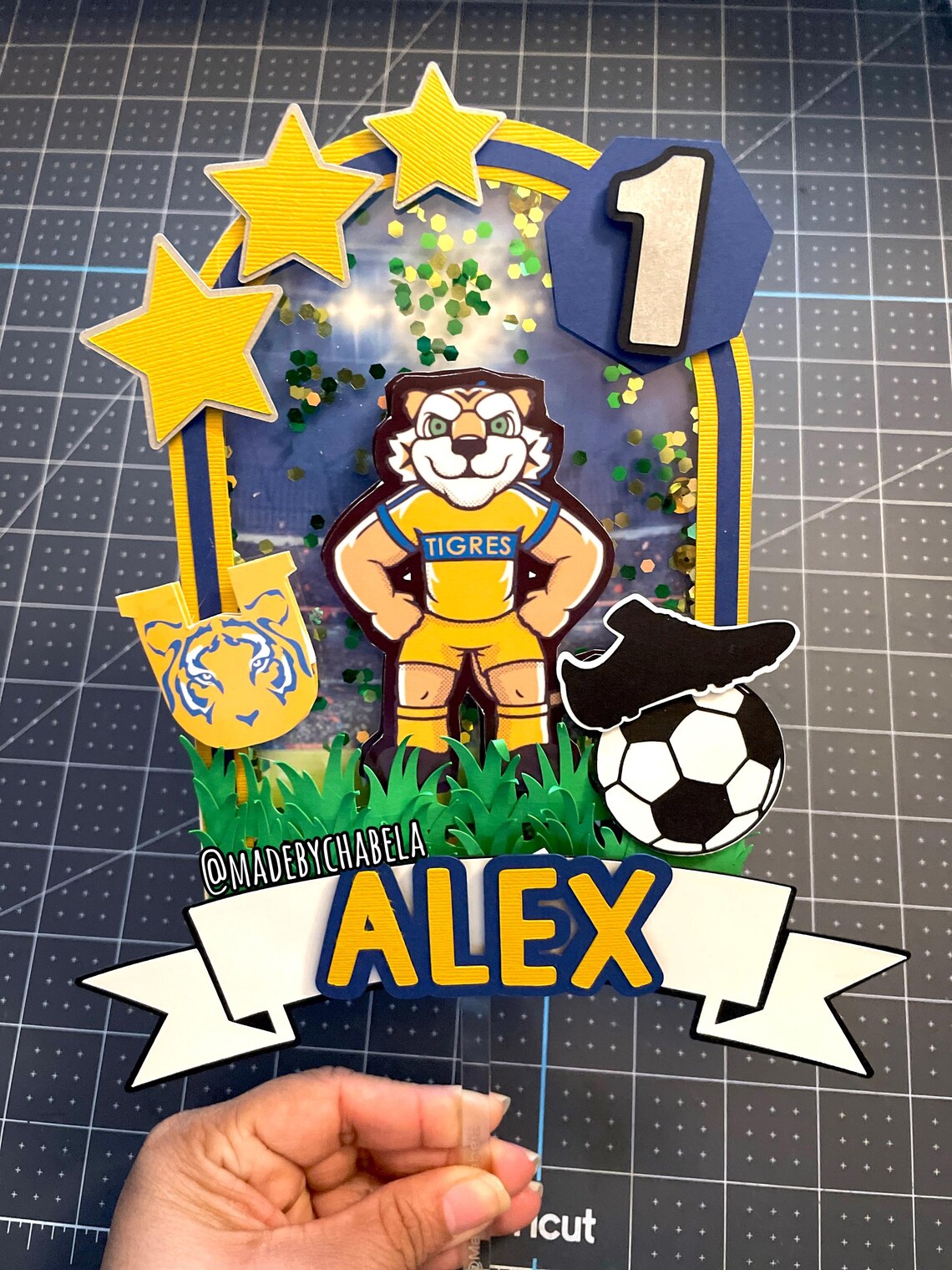 Tigres UANL Cake Topper: Personalized Soccer Birthday Party Decor - Etsy