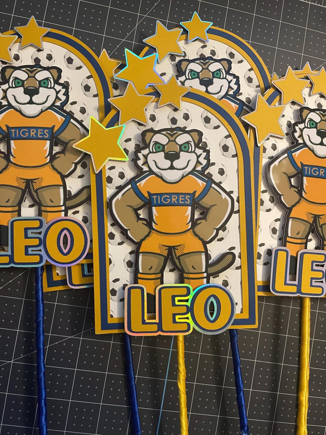 Tigres UANL Soccer Centerpiece: Personalized Sports Party Table Decor ...
