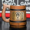 Witcher Mug Wooden Beer Stein With Personalized Etched Plaque Gift for ...