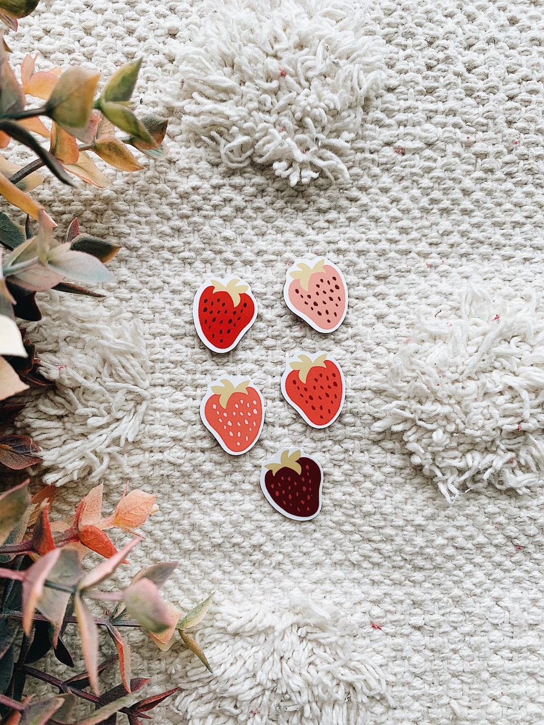 Mini Strawberry Sticker Pack - Etsy