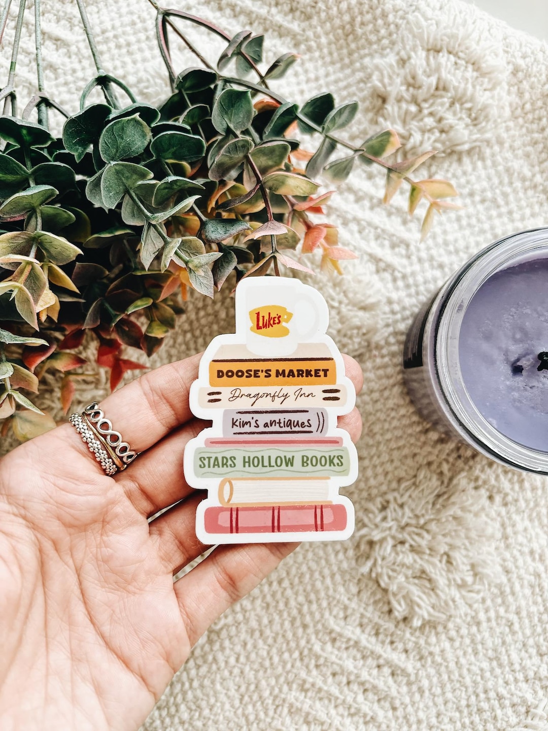 Gilmore Girl Bookstack Vinyl Stickers Decals | Honorary Gilmore Girl | I Stars Hollow Bookstack ...