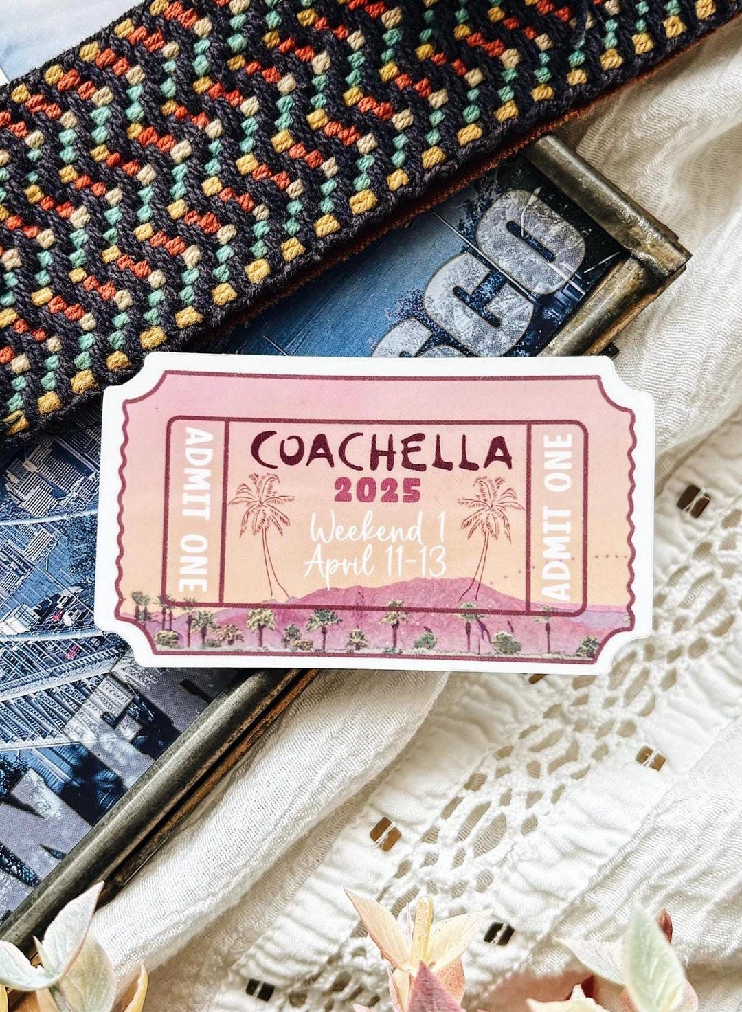 Personalised Coachella Desert Festival Coupn Ticket Memory Souvenier ...