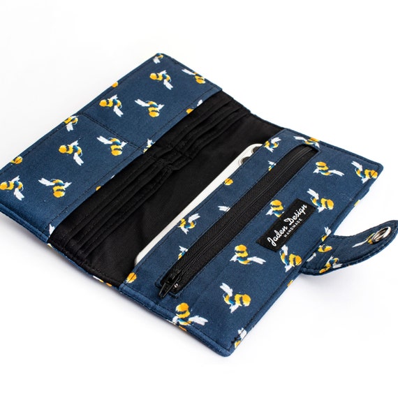 Bee Bifold Wallet Honey Bee Fabric Phone Wallet Women's - Etsy