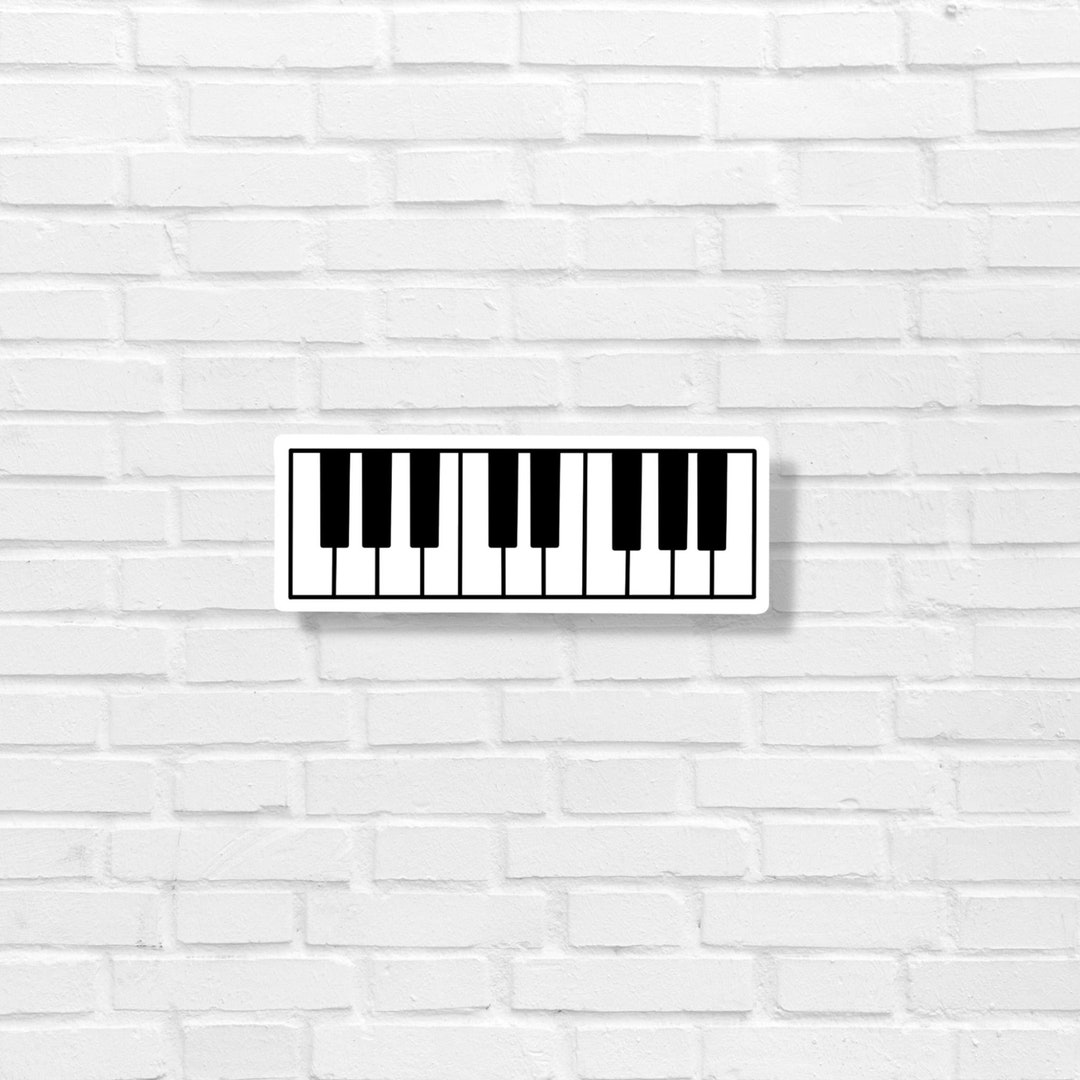 Piano Sticker, Piano Keys, Music Sticker, Laptop and Water Bottle ...