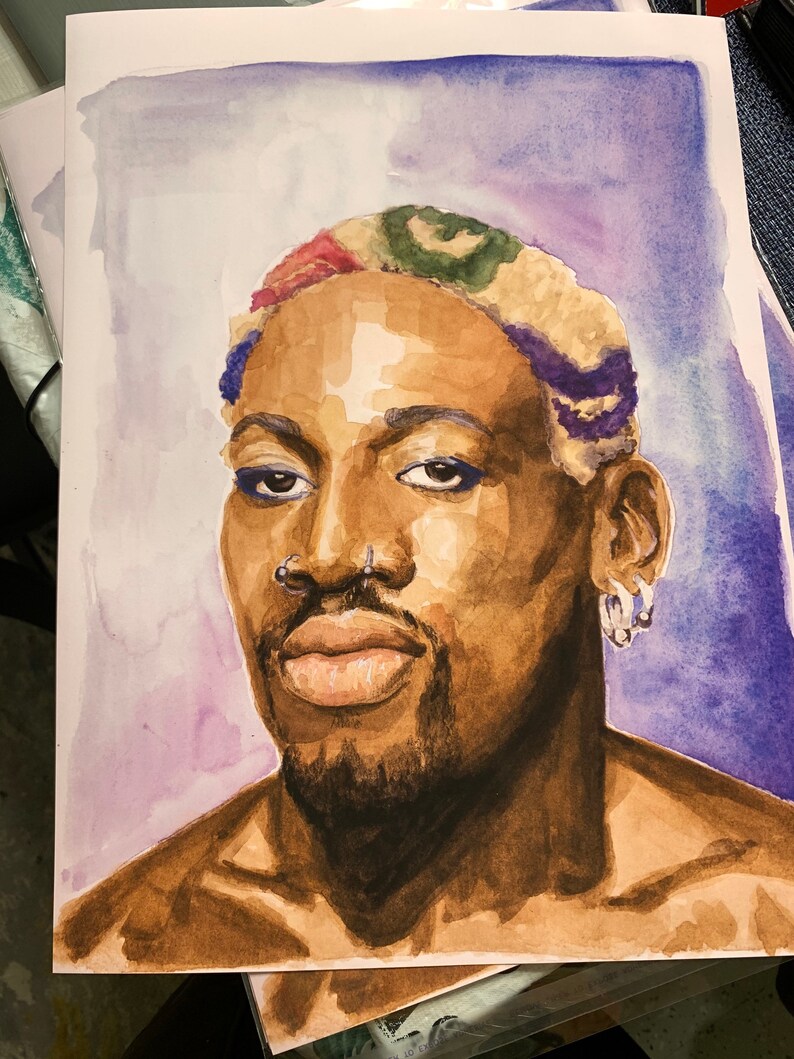 LIMITED Dennis Rodman Print - Etsy
