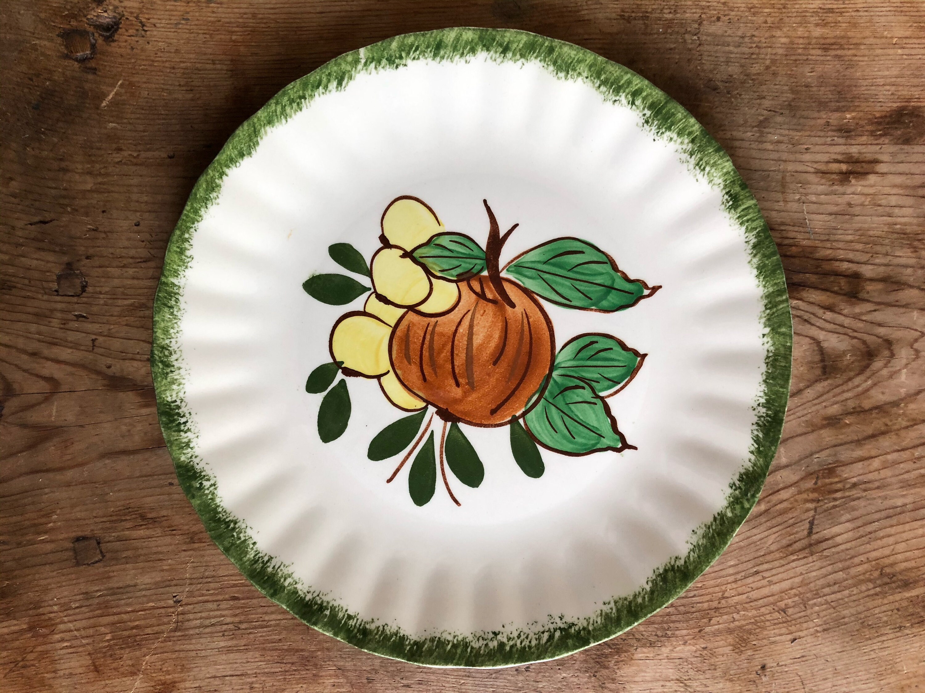 Vintage Blue Ridge Hand Painted Plates- Set of 5 - Etsy