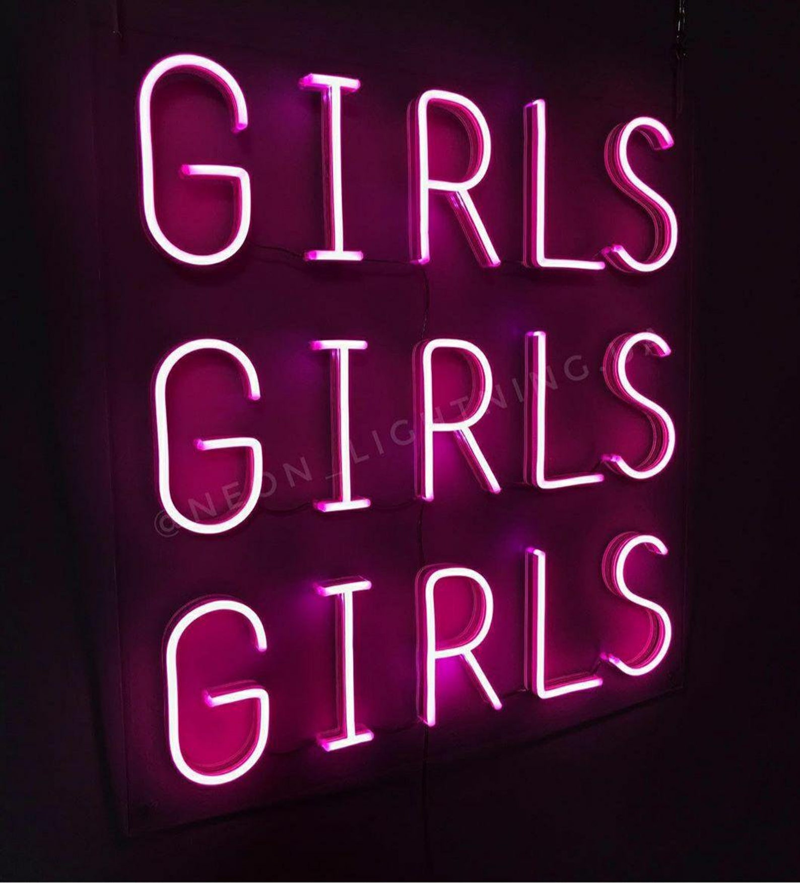 Girls Girls Girls Neon Sign Neon Sign Bachelorette Party | Etsy