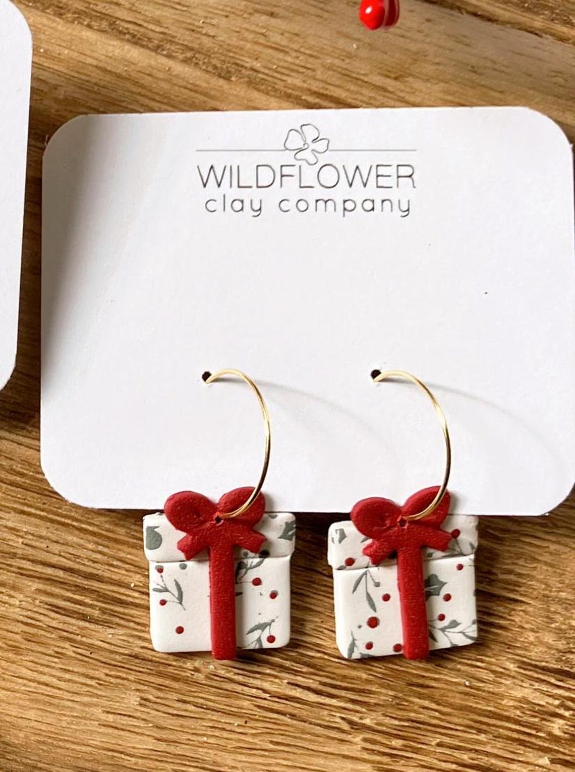 Christmas Present Hoop Earrings - Etsy