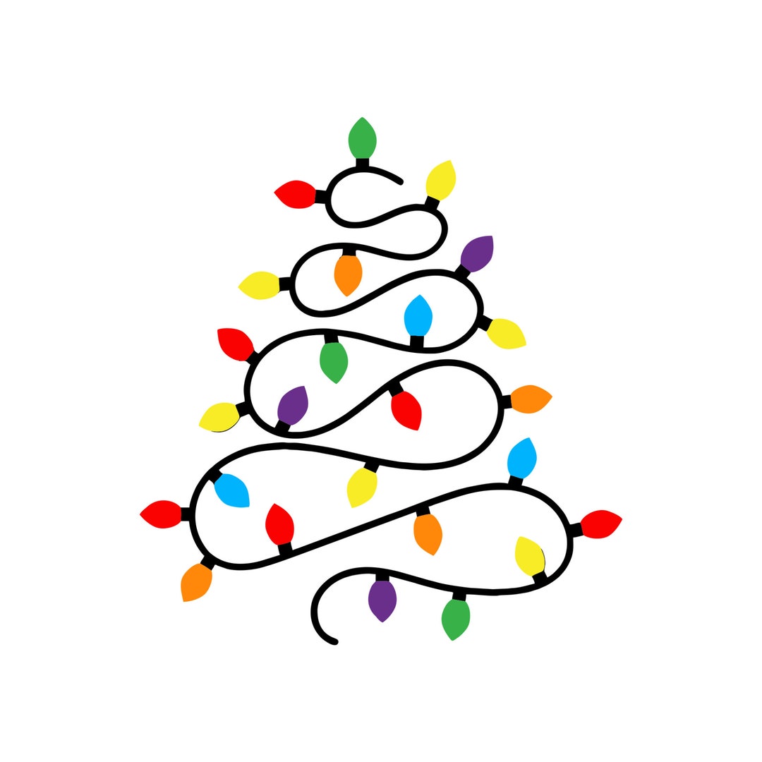 Christmas Tree Lights PNG, EPS, SVG, Christmas Png, Christmas Eps ...