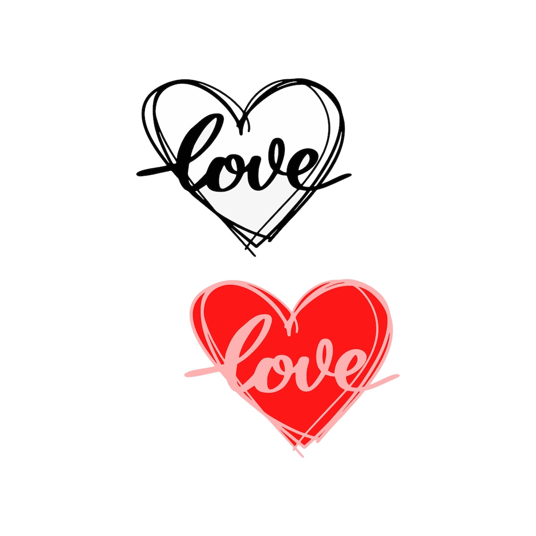 Love Heart Svg, Open Heart Svg, Digital Download, Valentines Day Svg ...