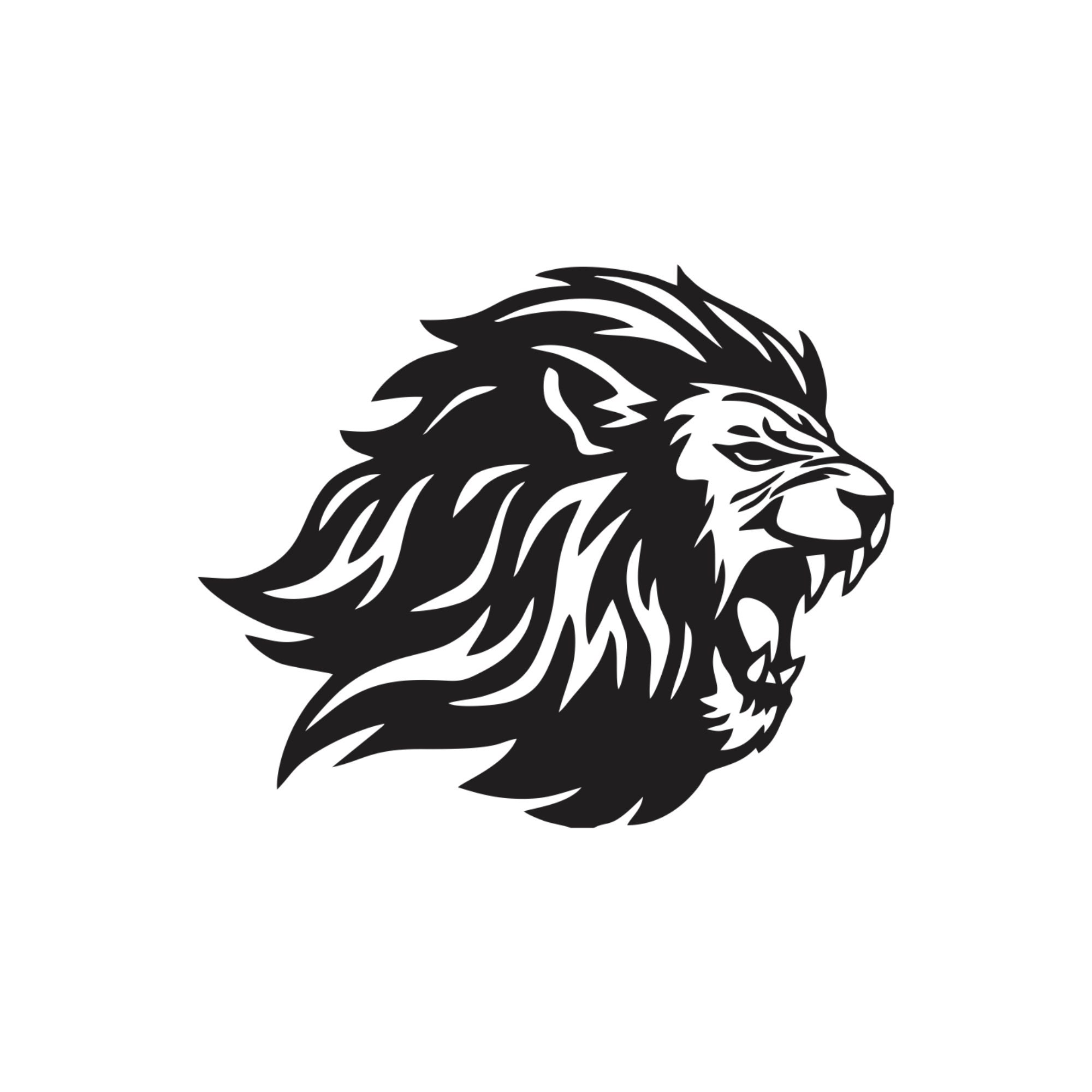 Lion Head Svg, Digital Download, Silhouette Cut File, Png, Clipart ...
