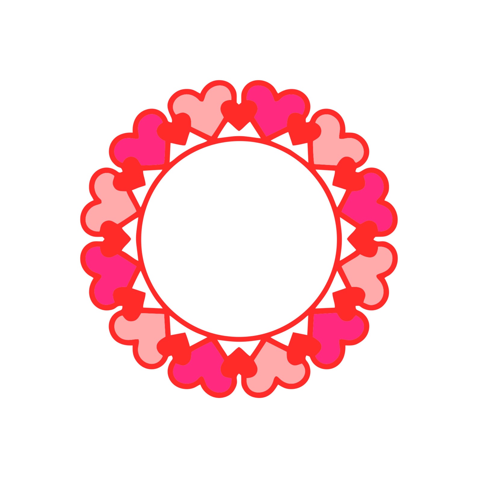 Heart Monogram Frame Svg Digital Download Cricut Svg Heart | Etsy