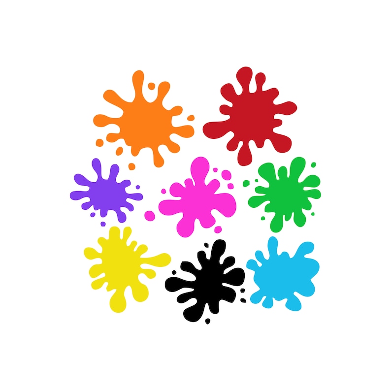 Paint Splatter Svg Paint Splash Svg Paint Svg Brush Stroke | Etsy