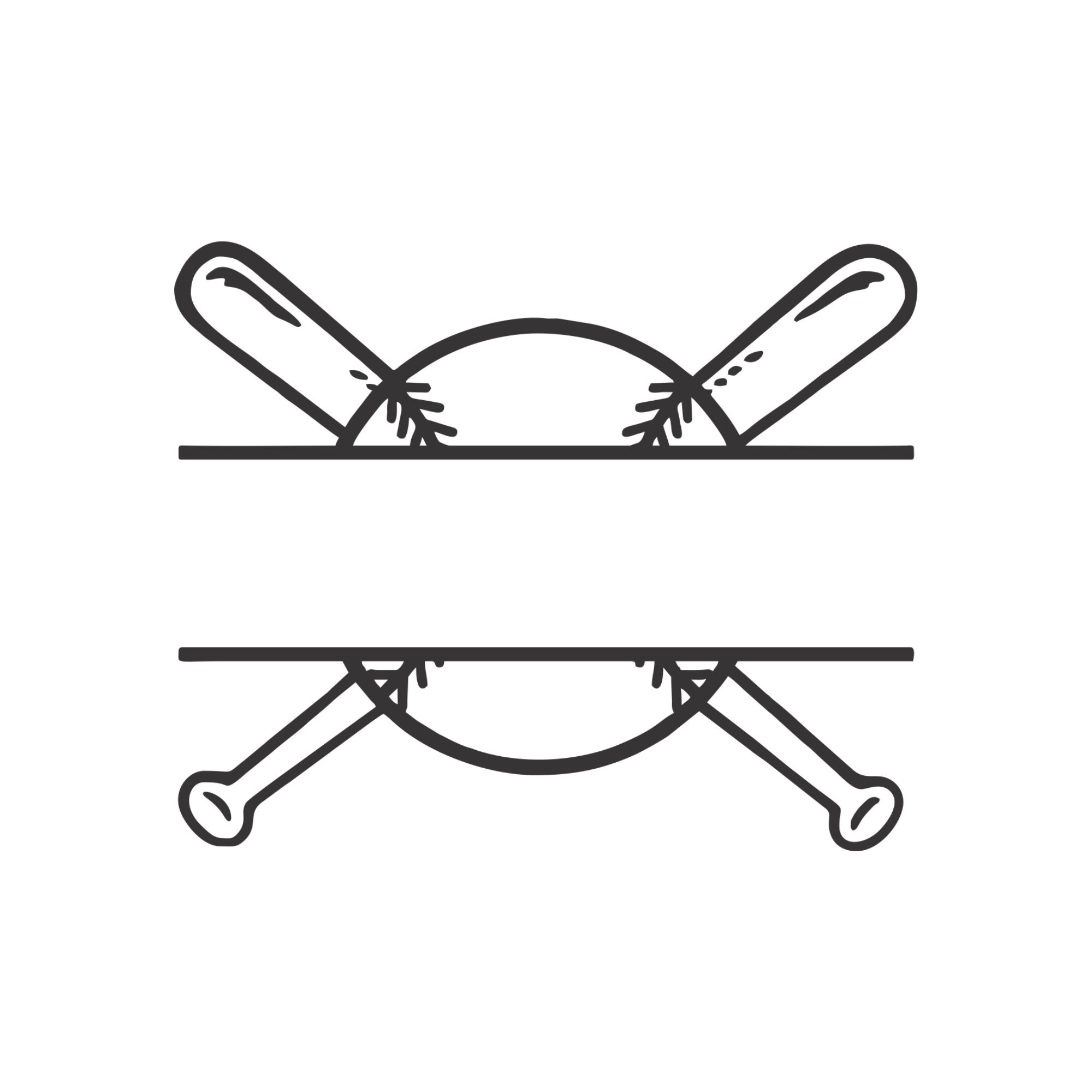 Baseball Split Name Monogram Svg Baseball Mom Svg Crossed - Etsy