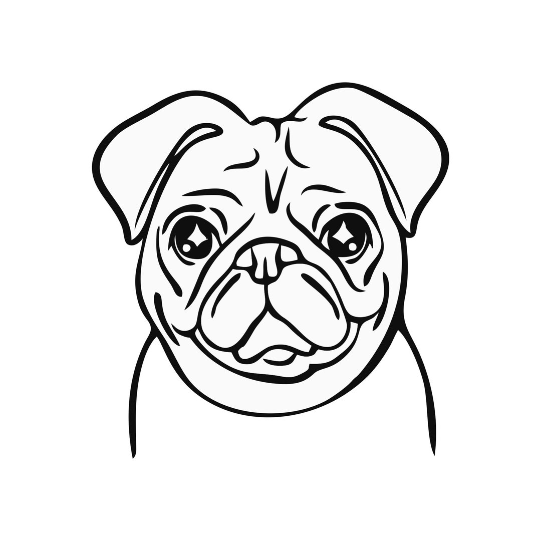 Pug Face Svg Pug Life Svg Pug Svg Cute Pug Svg Digital - Etsy UK
