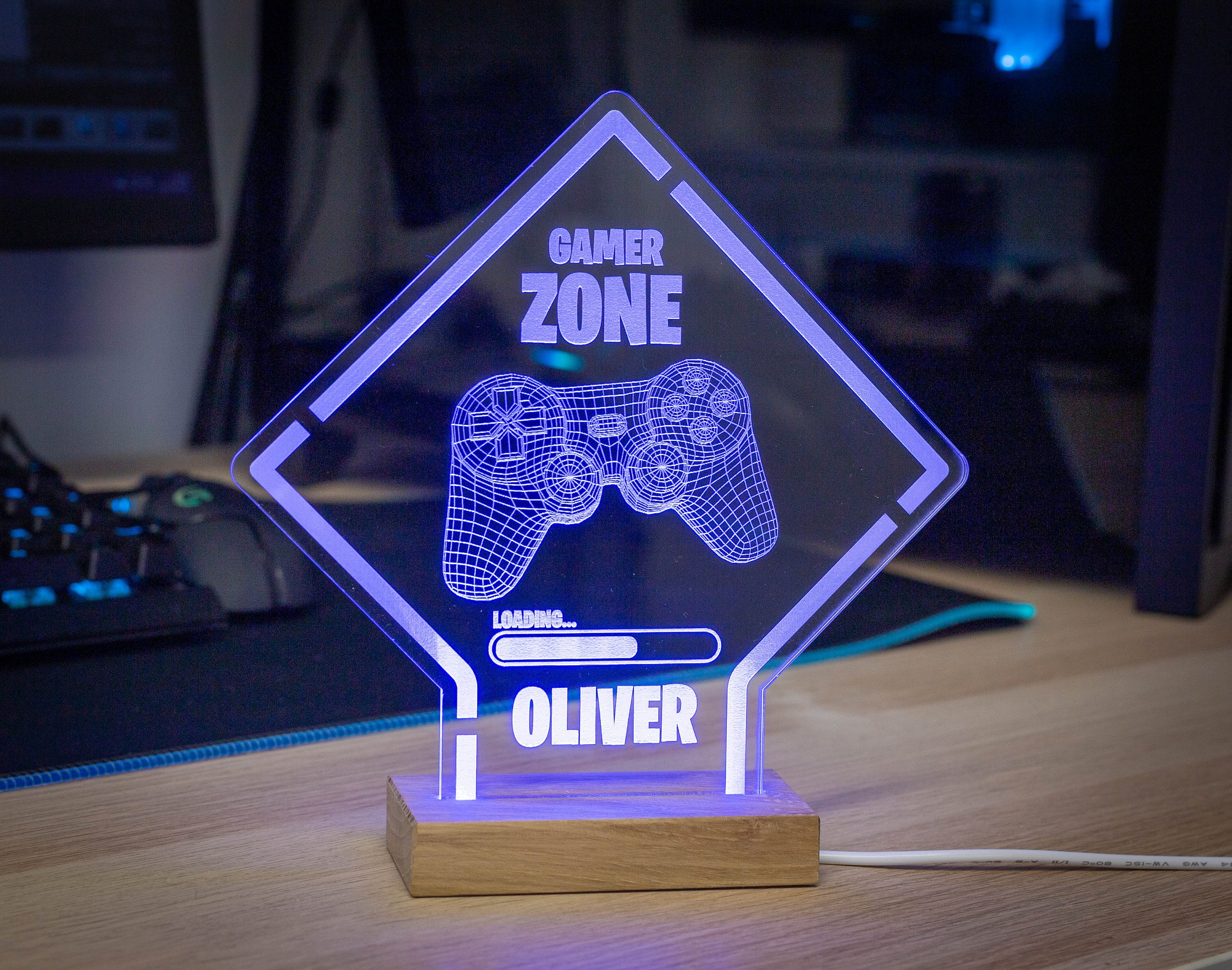 Personalised Gamer Zone Gamer Tag Name Sign Gaming Name Light - Etsy