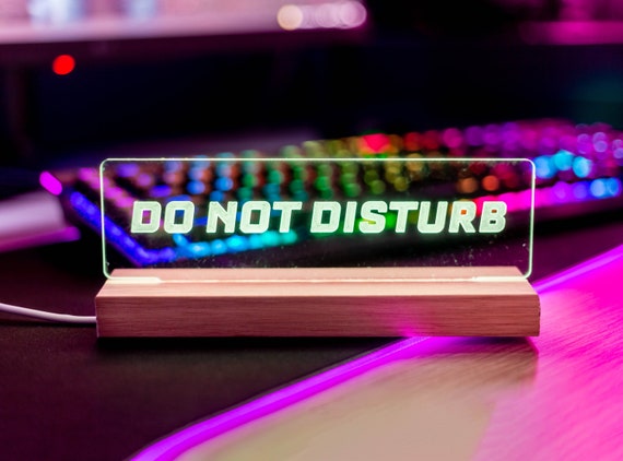 Do Not Disturb Streamer LED Lamp Multicolour LED Lamp | Etsy