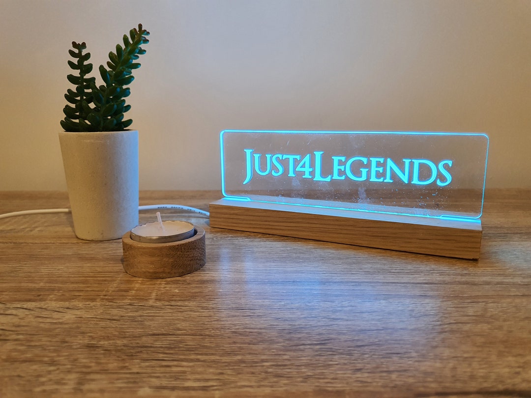 Game Streaming Personalised Name Display Twitch Streamer Edge Lit ...