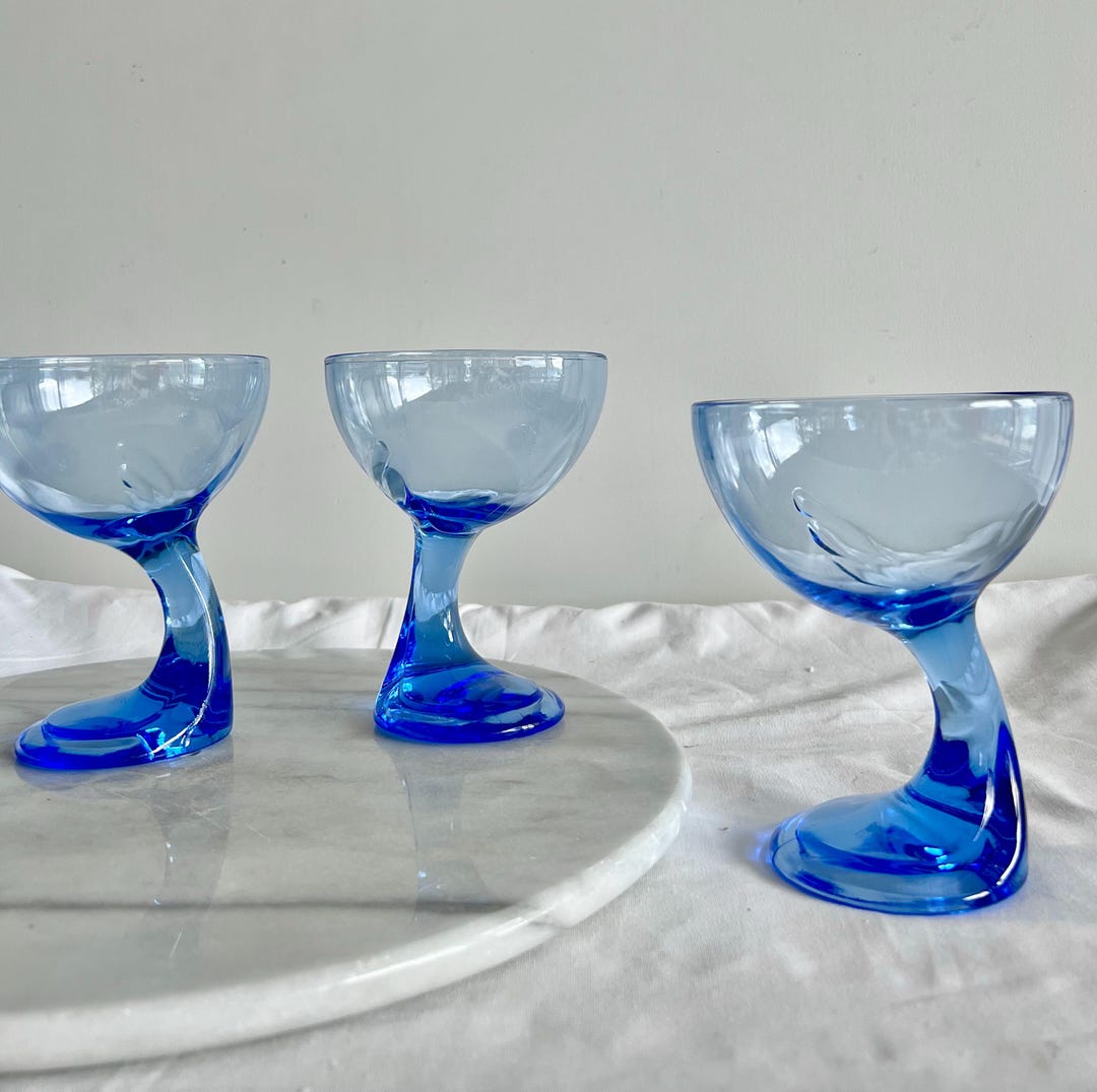 Vintage Bormioli Rocco Jerba Sapphire Blue Dessert Bowls, Italian ...
