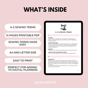 Printable Sewing Terms Glossary, Essential Sewing Terms and Acronyms ...