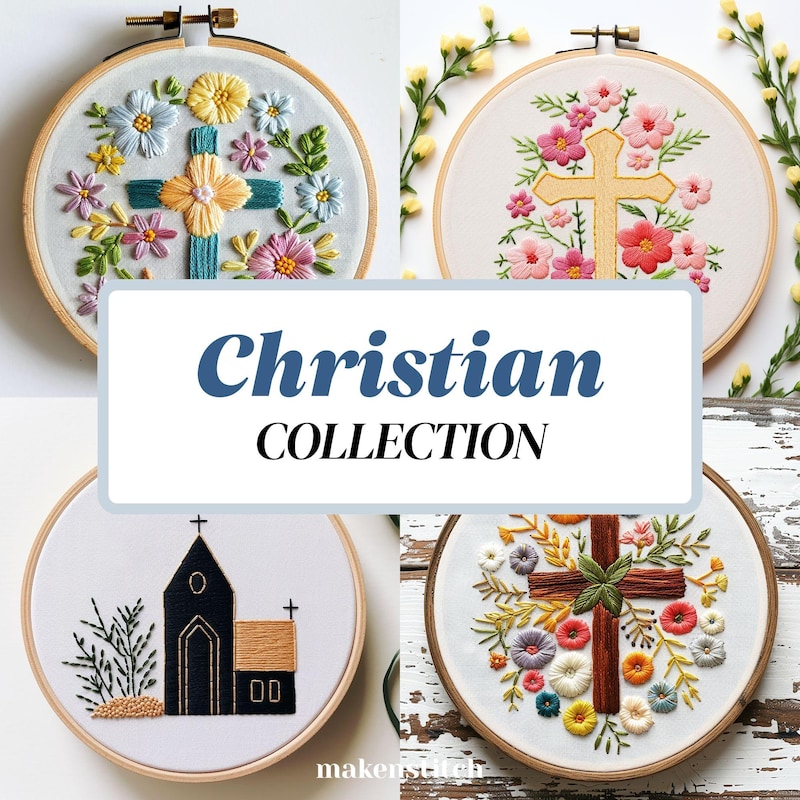 Christian Embroidery - Etsy