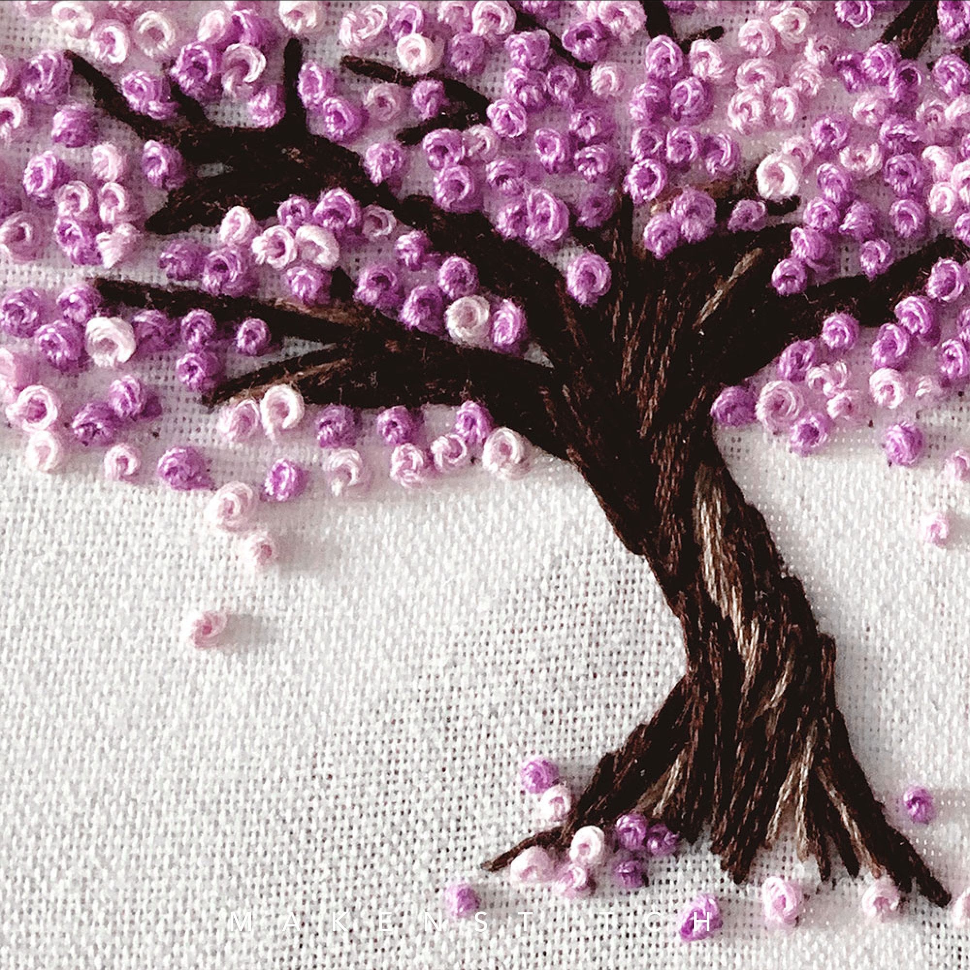 Cherry Blossom Embroidery Pattern PDF Tree Embroidery Pattern Tree ...