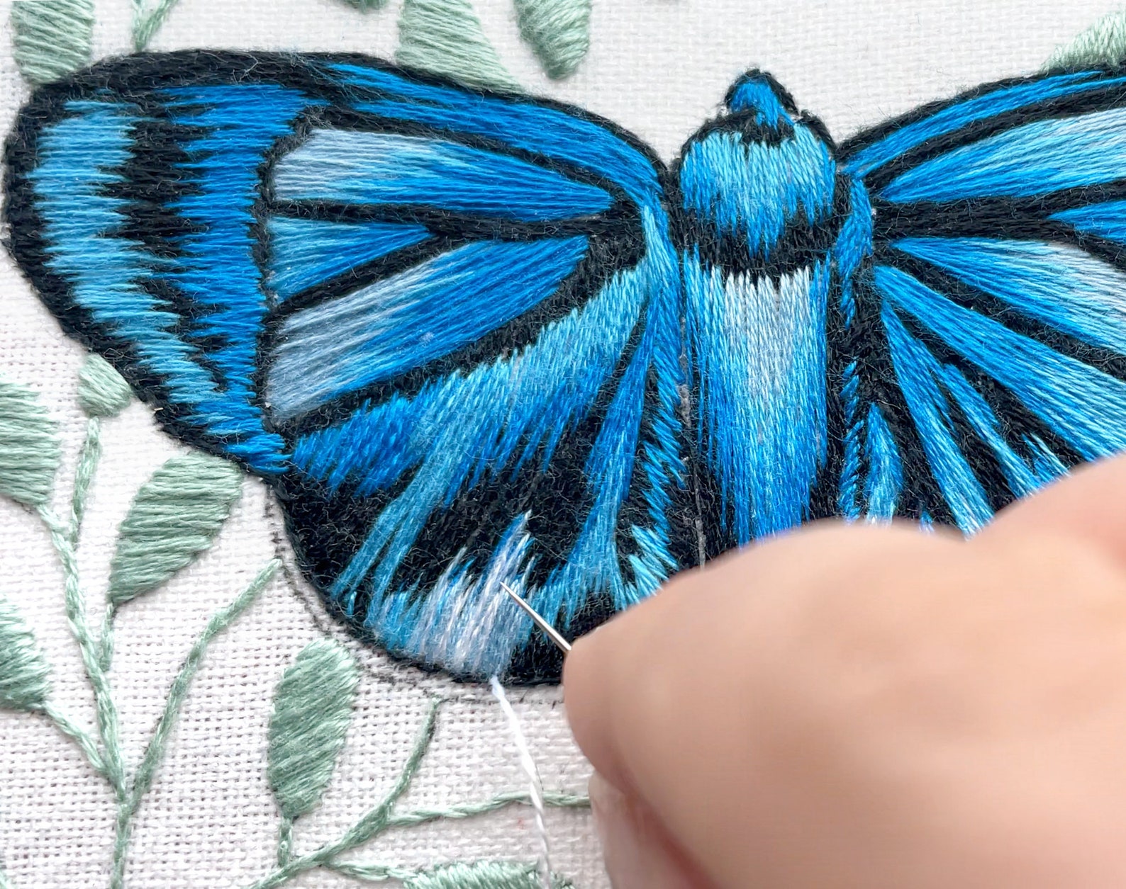 Butterfly Embroidery Pattern PDF Realistic Butterfly - Etsy UK