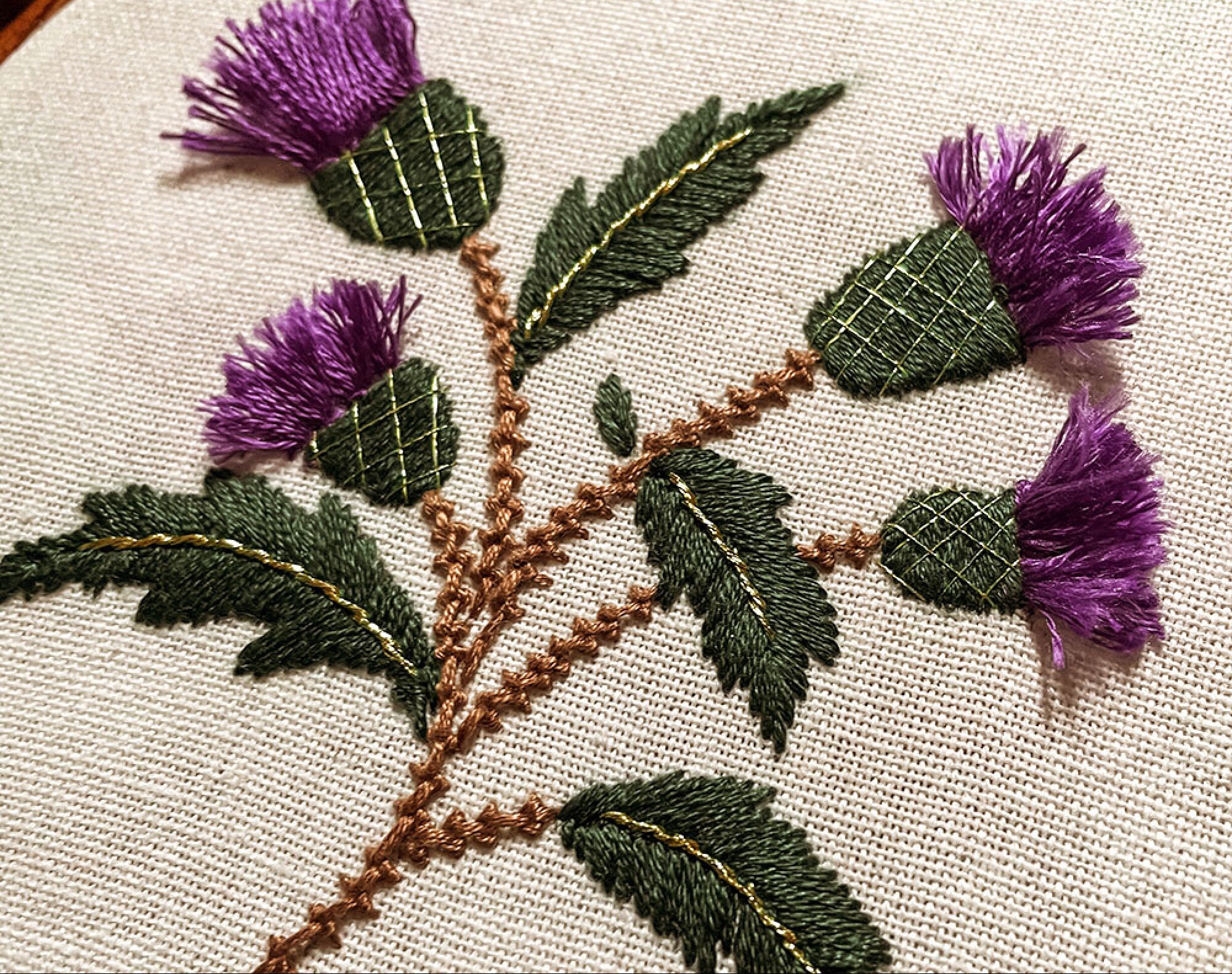 PDF Pattern Thistle Flower Floral Embroidery Pattern - Etsy