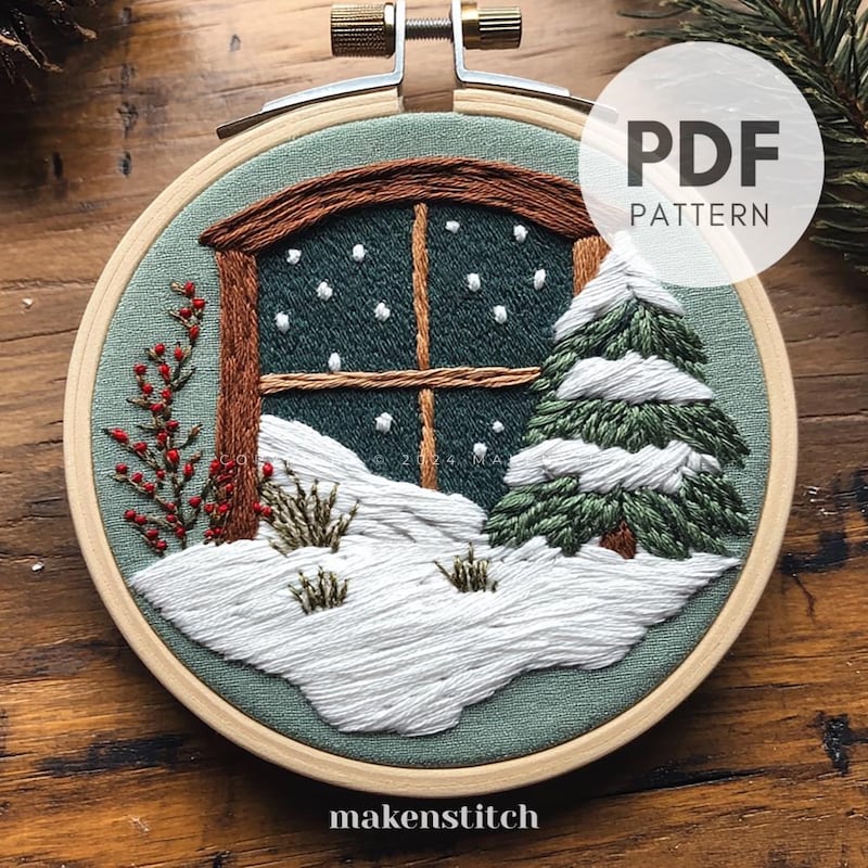 Winter Embroidery - Etsy