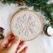 Snowflake Hand Embroidery Design, Set of 6 Ornaments, Snowflake Hand ...