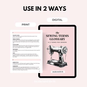 Printable Sewing Terms Glossary, Essential Sewing Terms and Acronyms ...