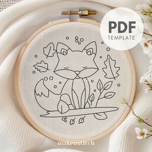 Fox Hand Embroidery Pattern, Fox Pattern, Hand Embroidery Pattern ...