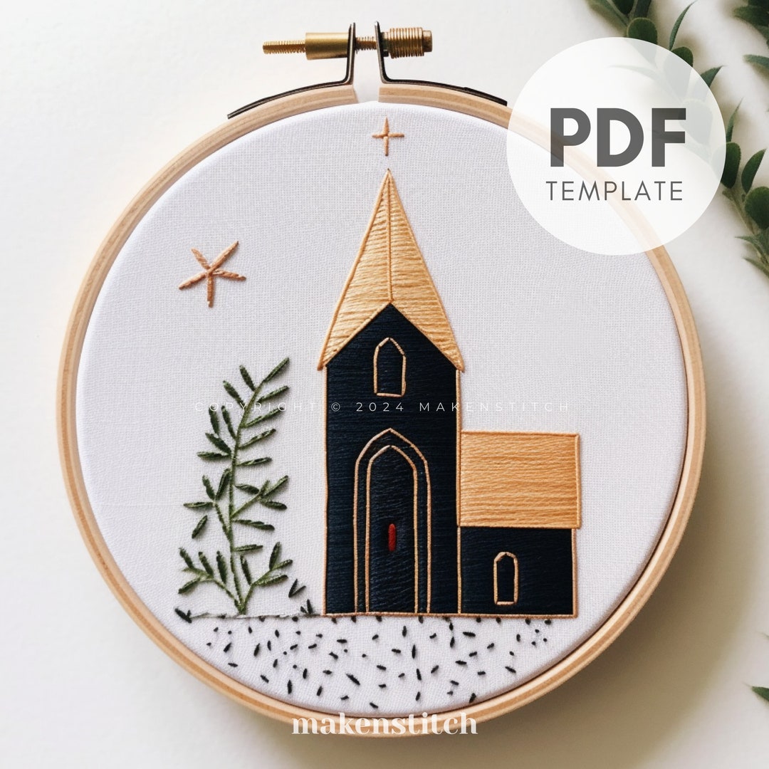 Church Hand Embroidery Pattern: Religious Christian Design (PDF Pattern ...
