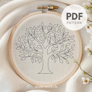 Tree of Life Hand Embroidery Pattern, Tree Embroidery Pattern, Colorful ...